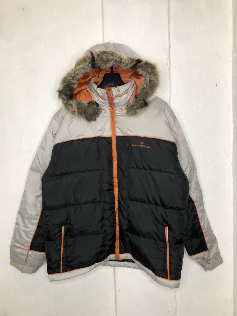 Balenciaga Tri-color Puffer Jacket w/ Hood, Men's Fashion, Coats ...