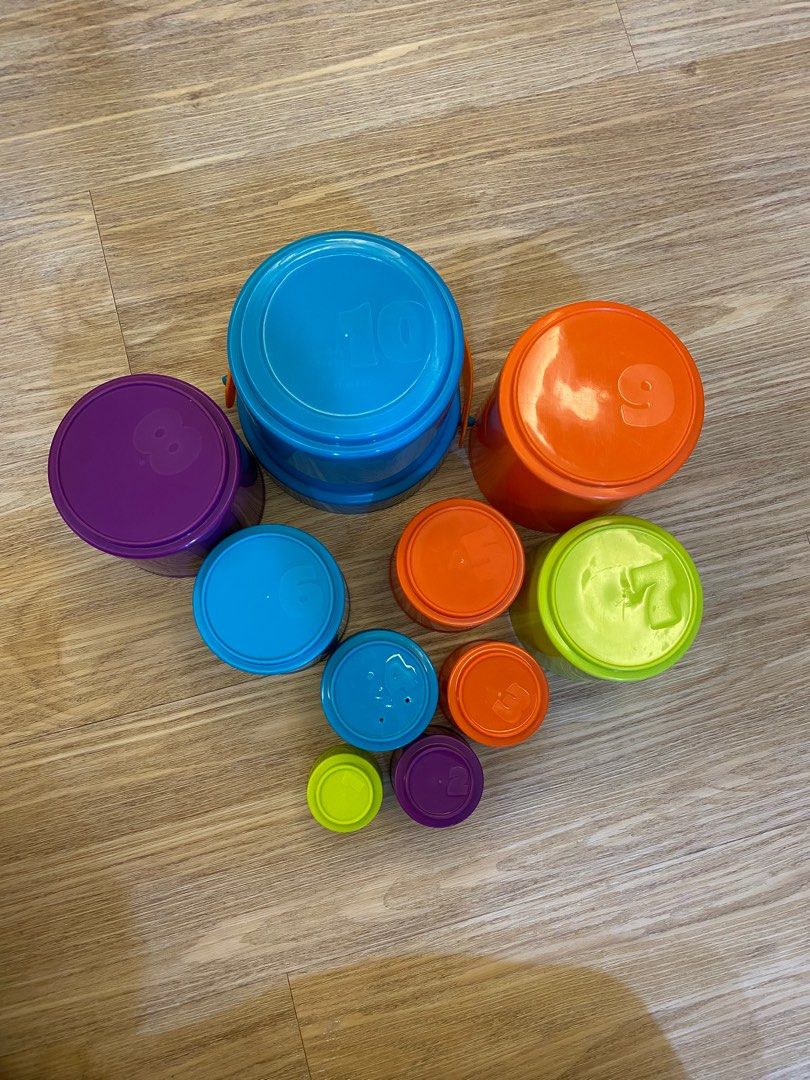 Battat Stacking Cups Buckets Pails, Babies & Kids, Infant Playtime on ...