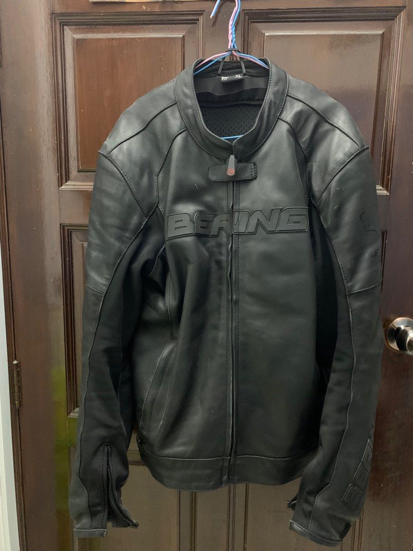 Bering leather riding jacket, Motorcycles, Motorcycle Apparel on Carousell
