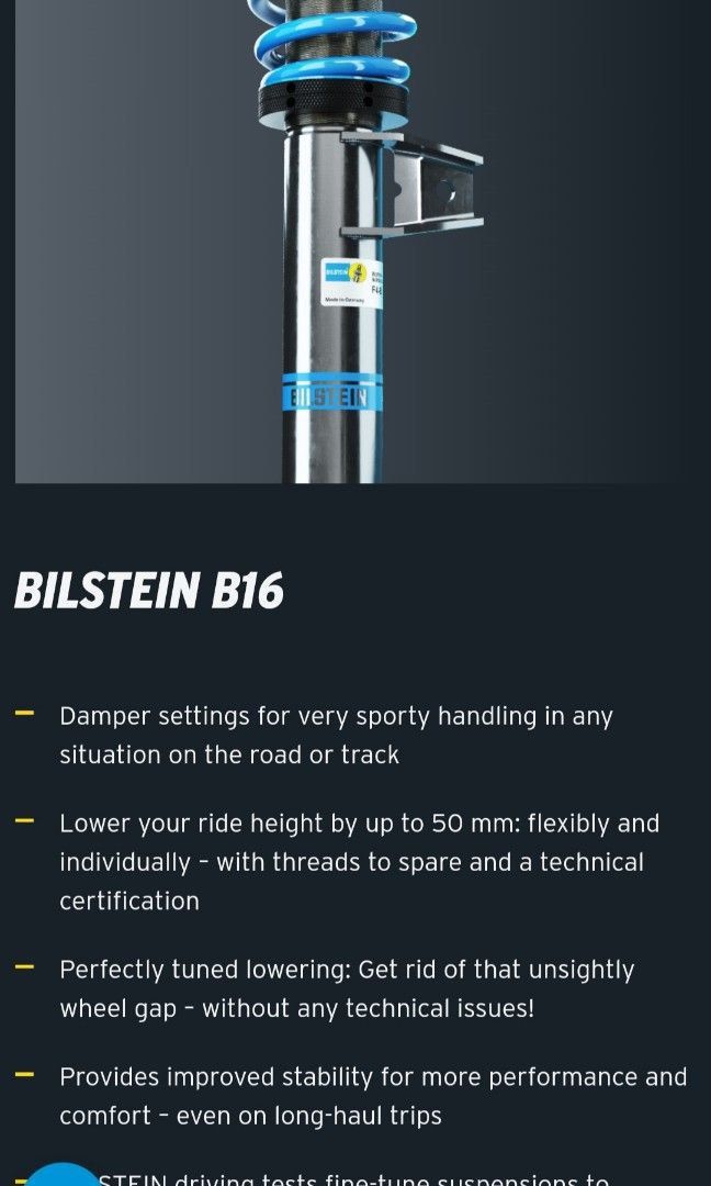 Bilstein B16 Ride Control With DDC for Roc/Golf, Car Accessories ...