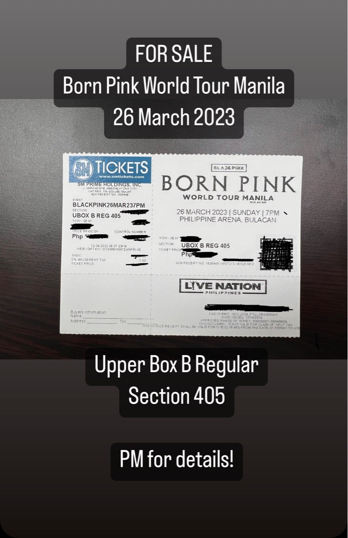 BLACKPINK Born Pink World Tour Manila, Tickets & Vouchers, Event ...