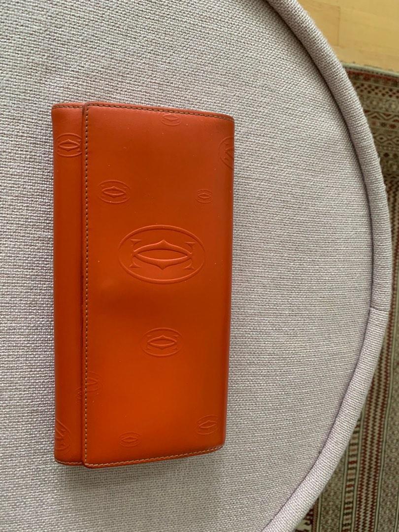 Cartier long wallet in orange coral, Women's Fashion, Bags & Wallets ...