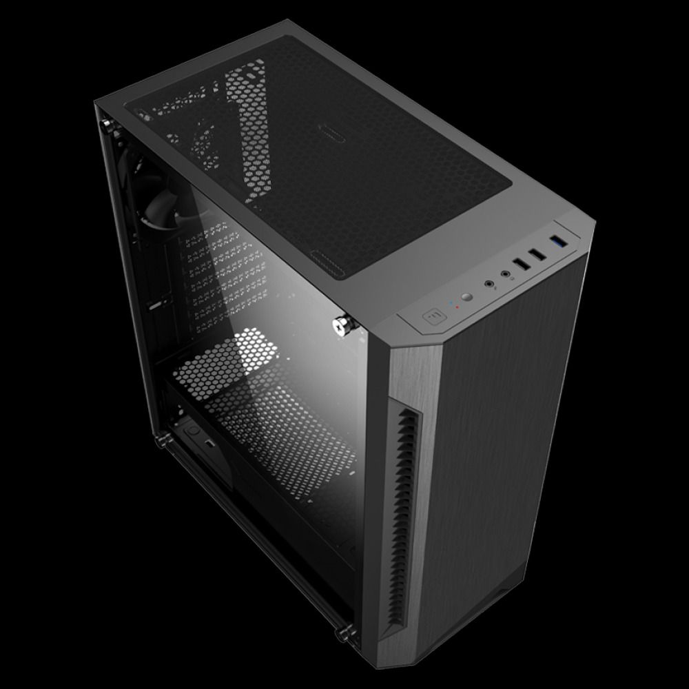CASING INVASION C-360 BLACK ATX MID-TOWER CASE & 3+1 120MM ARGB FANS ...