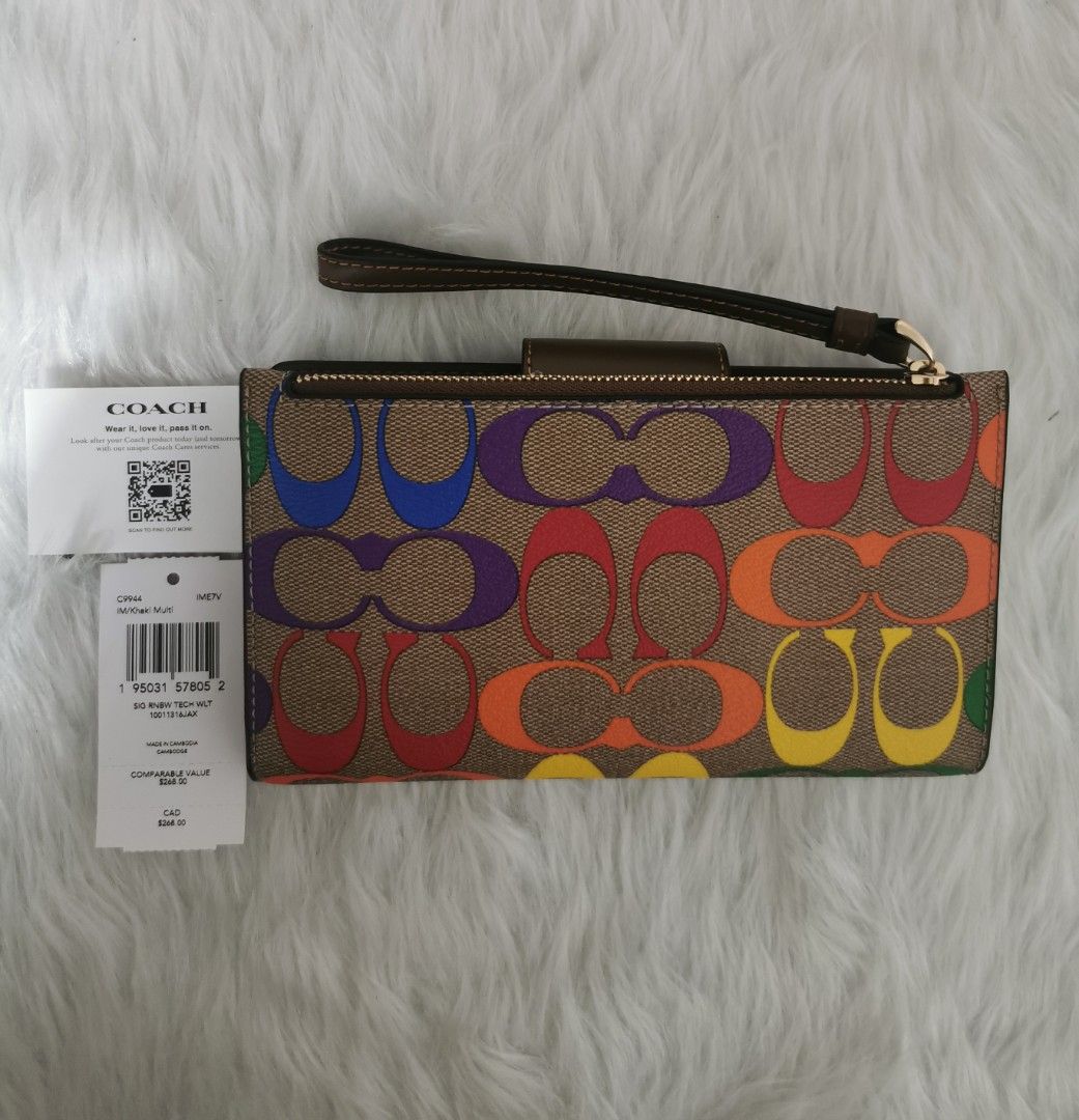 Coach- Tech Wallet in Signature Canvas, Women's Fashion, Bags & Wallets ...