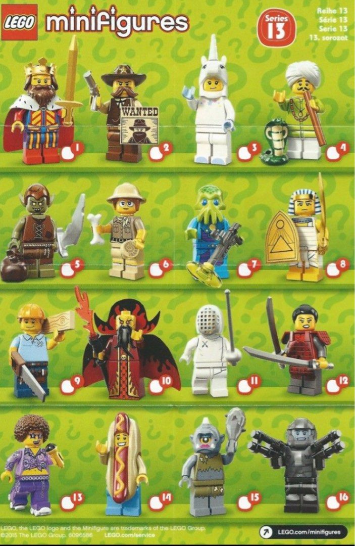 [COMPLETE] Lego minifigures series 13, Hobbies & Toys, Toys & Games on ...