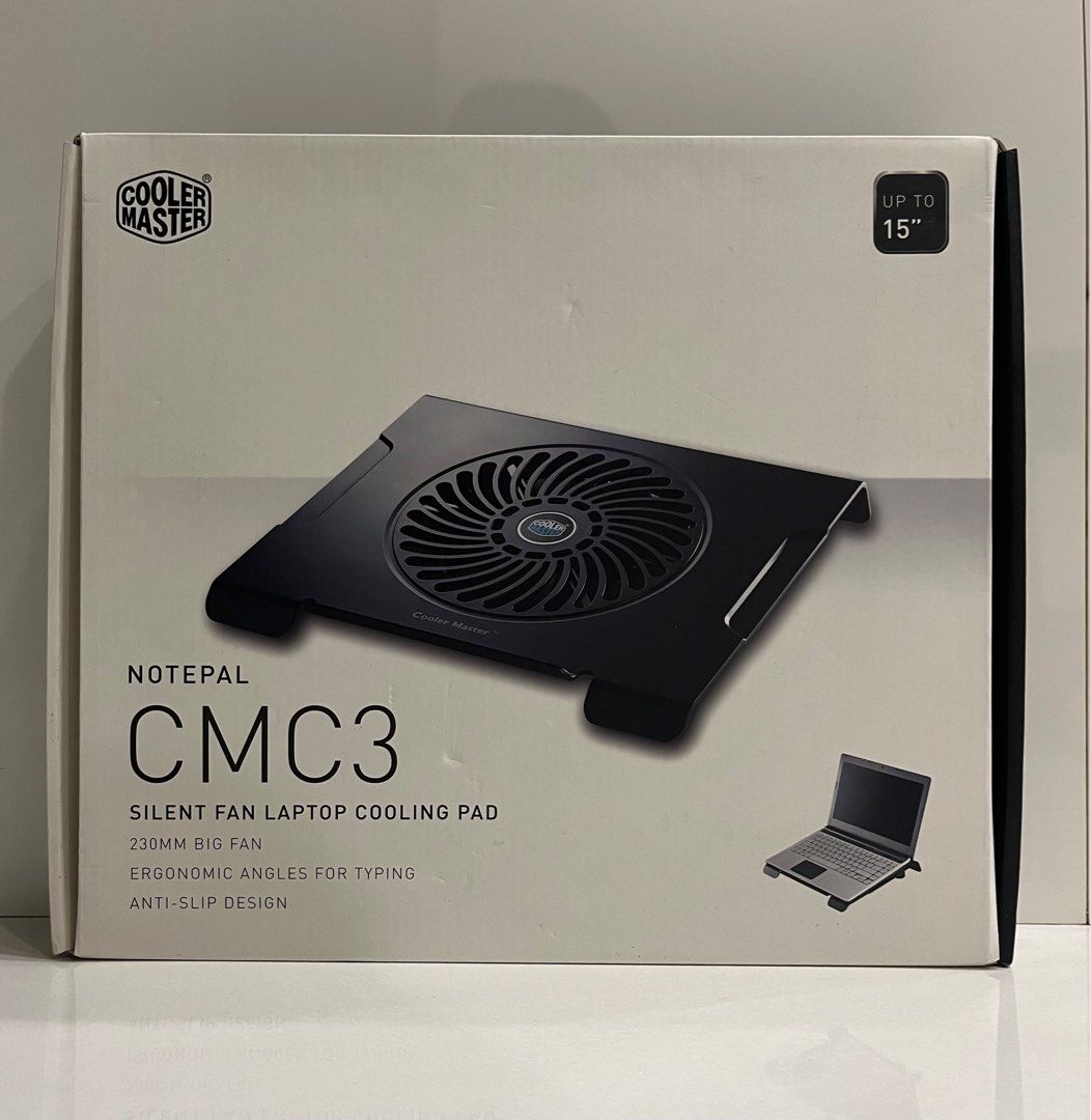 Cooler Master Notepal CMC3 Silent Fan Laptop Cooling Pad (R9-NBC-CMC3-GP), Computers & Tech ...