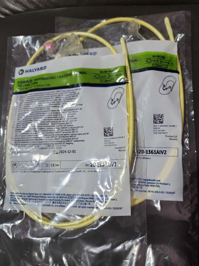 Corflo nasogastric feeding tube, Health & Nutrition, Medical Supplies ...
