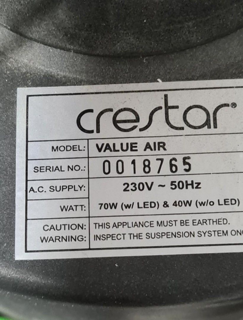 Crestar Ceiling Fan with Light, Furniture & Home Living, Lighting ...