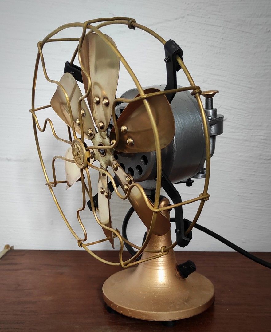 Cute Brass 8" Vintage Table Fan, Hobbies & Toys, Memorabilia ...