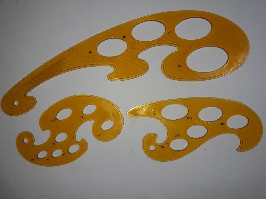 Drafting Pencils w/ Sharpener & French Curve set (School Supplies/Art ...