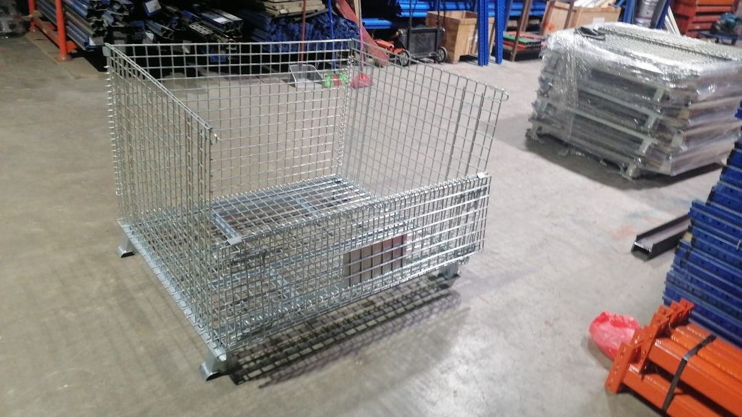 Foldable Wire Mesh Cage / Used Foldable cage / Used Pallet Mesh / Steel ...