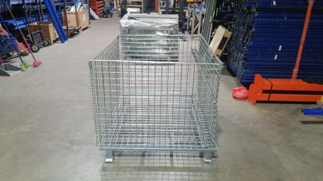 Foldable Wire Mesh Cage / Used Foldable cage / Used Pallet Mesh / Steel ...