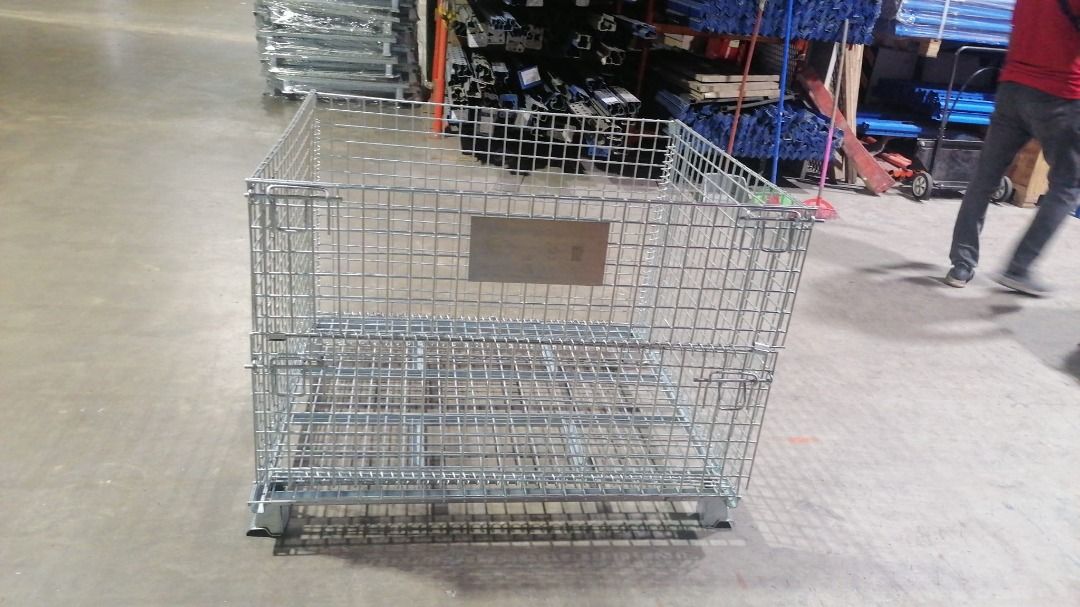 Foldable Wire Mesh Cage / Used Foldable cage / Used Pallet Mesh / Steel ...