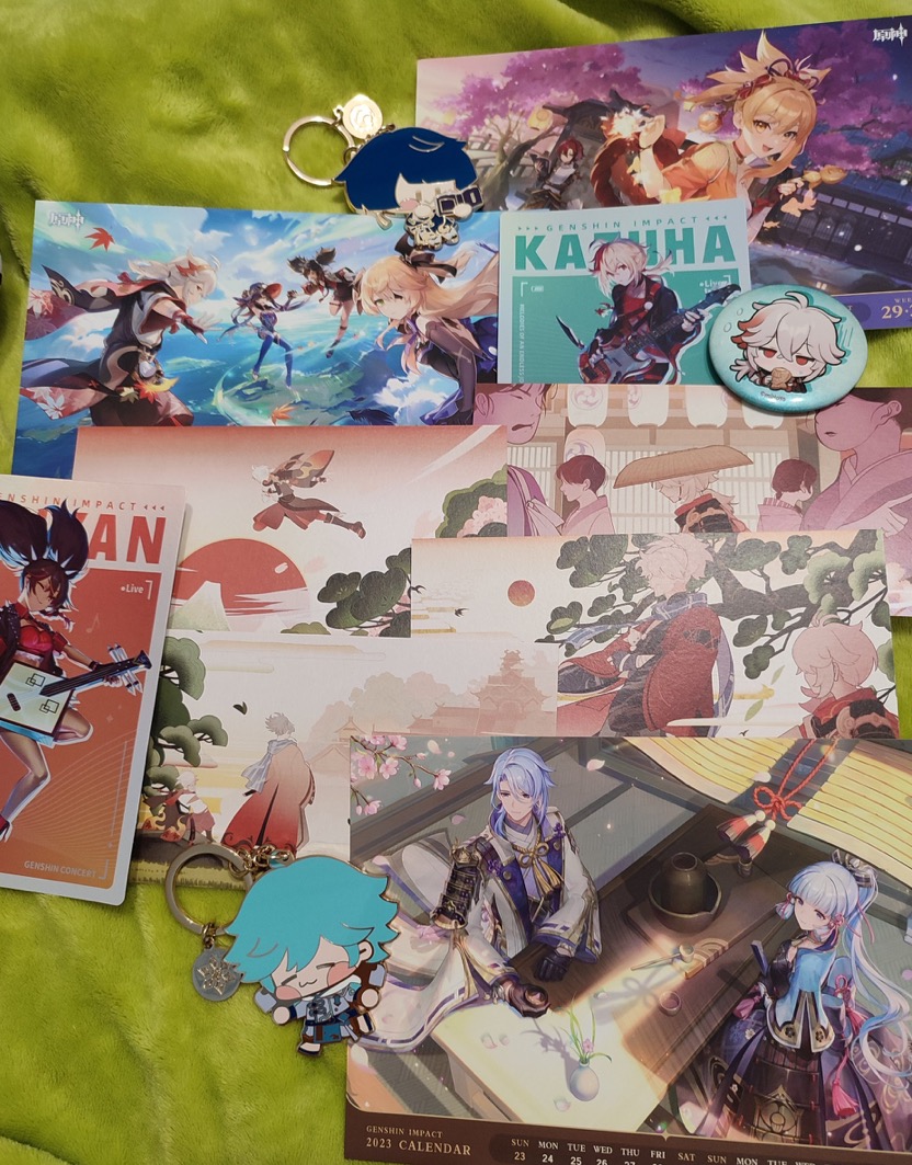 Genshin Merch Set Clearance! Kazuha, Heizou, Fatui and Dain!, Hobbies ...