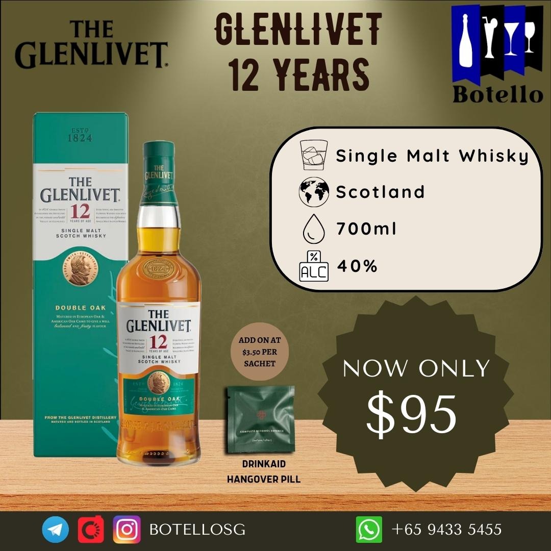 Glenlivet 12 with Gift Box / 700ml / Same Day Alcohol Delivery ...