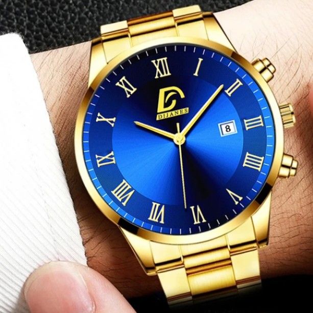 Golden watch for men, 2 colors, Men's Fashion, Watches & Accessories ...