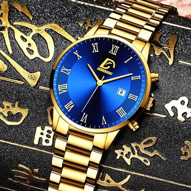 Golden watch for men, 2 colors, Men's Fashion, Watches & Accessories ...