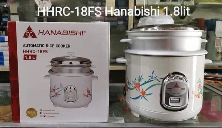 HANABISHI RICE COOKER HHRC-18FS, TV & Home Appliances, Kitchen ...