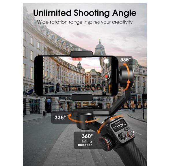 Hohem iSteady M6 Kit 3-axis Smartphone Gimbal with Magnetic Fill Light ...