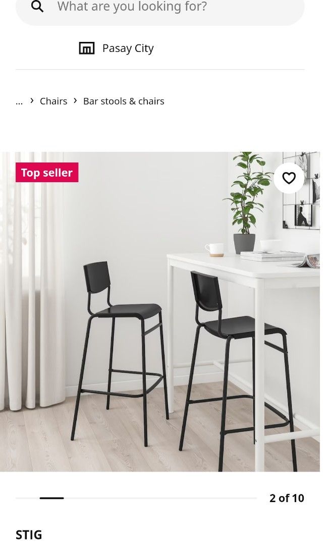 IKEA Stig Bar Stool on Carousell