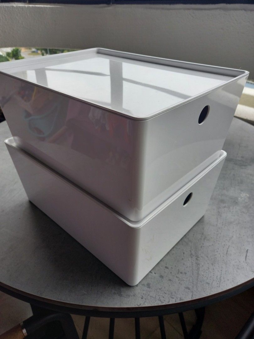 IKEA Storage Box x 2, Furniture & Home Living, Home Improvement ...