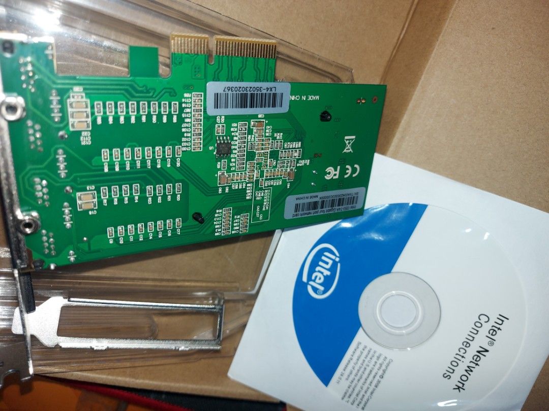 Intel 82575 dual port gigabit pcie LAN card for diskless teaming server ...