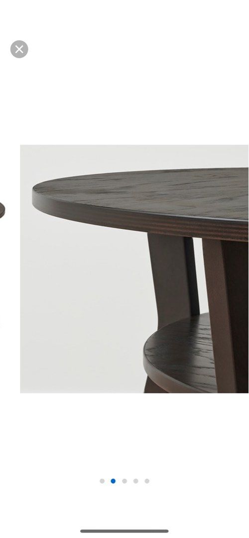 JAKOBSFORS Coffee table Dark brown stained oak veneer 80 cm Coffee ...