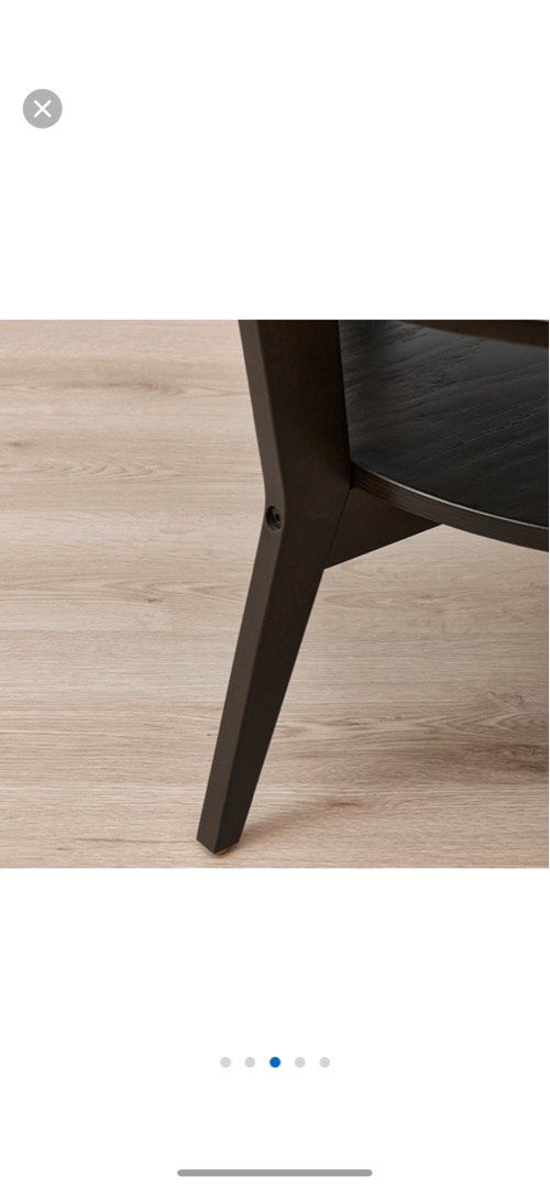 JAKOBSFORS Coffee table Dark brown stained oak veneer 80 cm Coffee ...