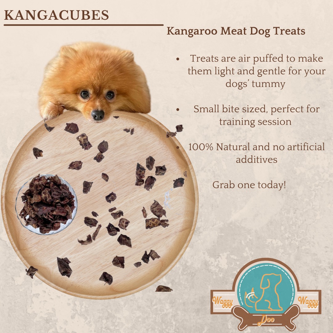 Kangaroo Cubes | Dog Treats | Dehydrated Dog Treats 50/100/200g, Pet ...