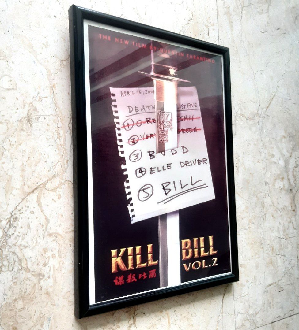 Kill Bill Vol 2 Quentin Tarantino Movie Poster Frame, Furniture & Home ...