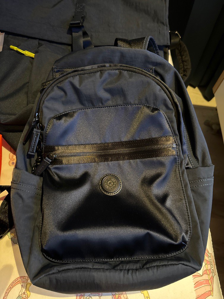 Kipling backpack in dark navy blue color, Women's Fashion, Bags ...