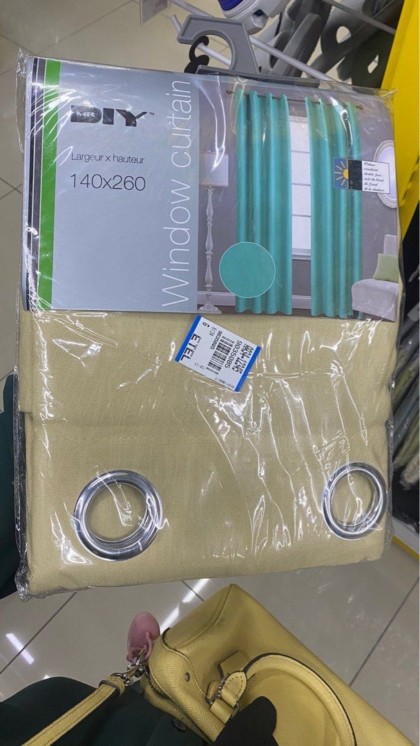 Langsir MR DIY window curtain nude color, Furniture & Home Living, Home ...