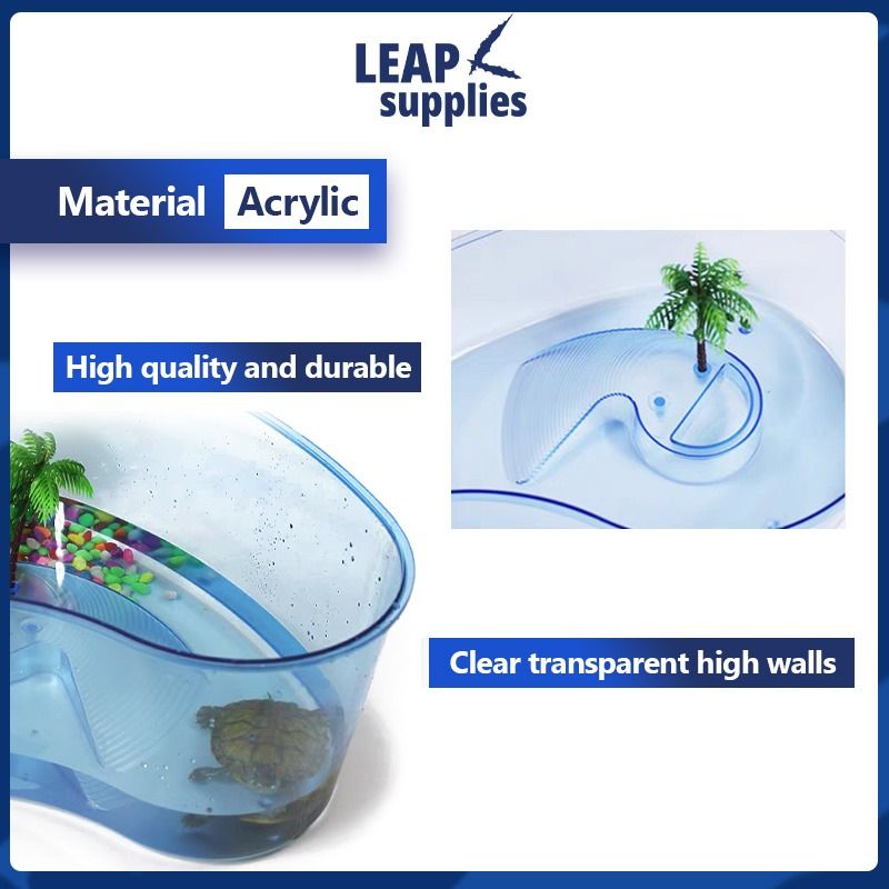 LEAP Acrylic Terrapin Tank | Tortoise Turtle Plastic Tank, Pet Supplies ...