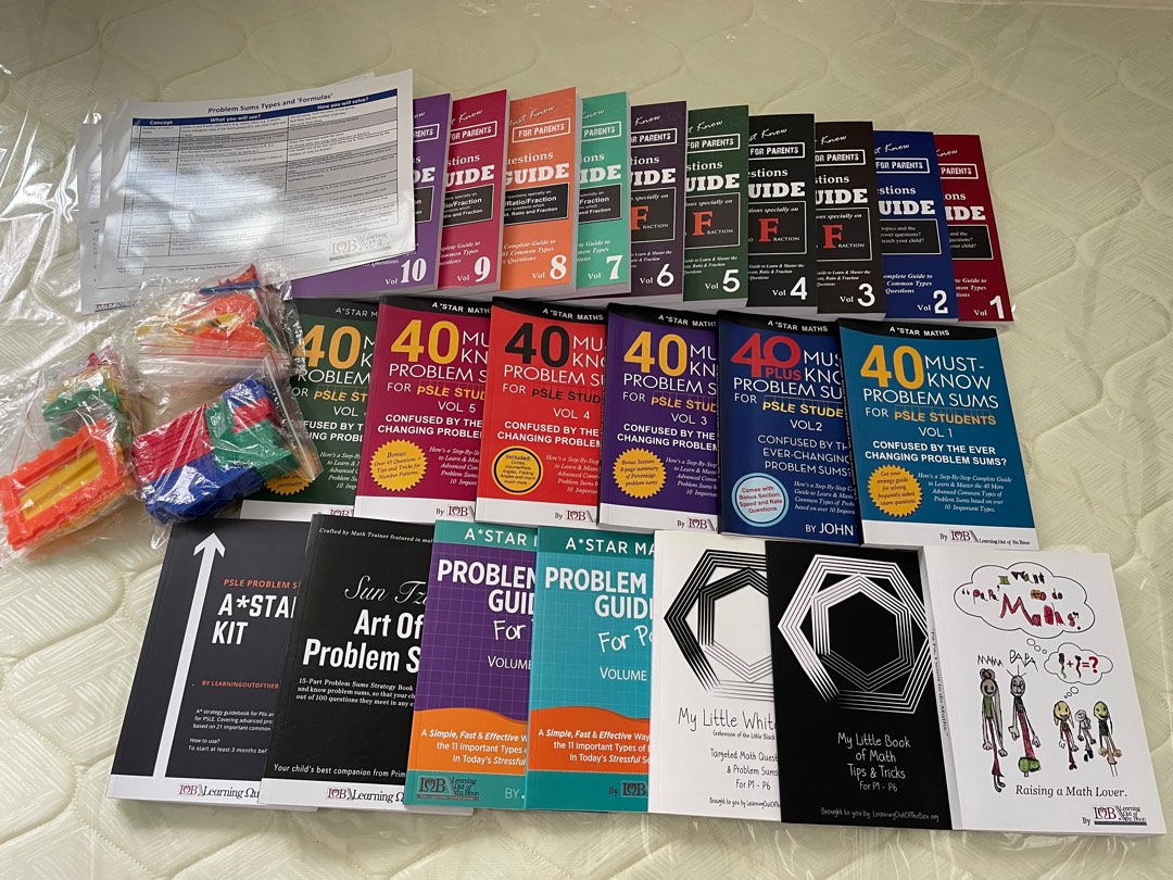Learning out of the box LOB PSLE P6 Math Books Bundle Must Know Problem ...