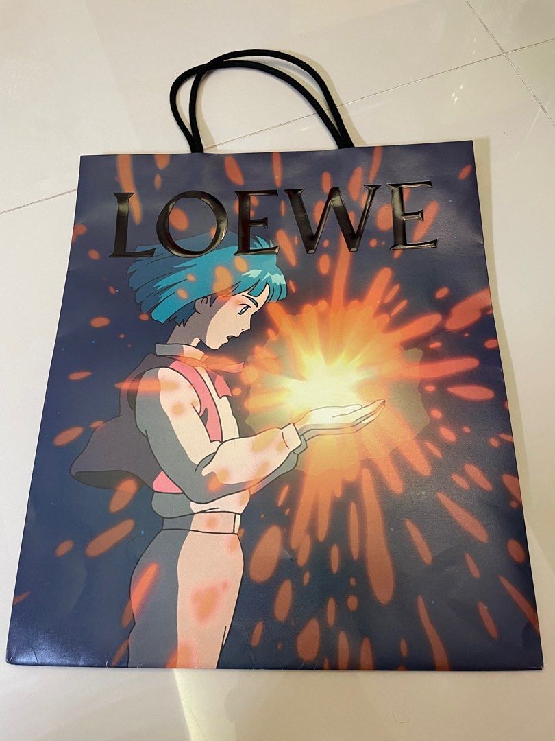 Loewe x Howl’s moving castle collaboration Howl with Calcifer paper bag ...