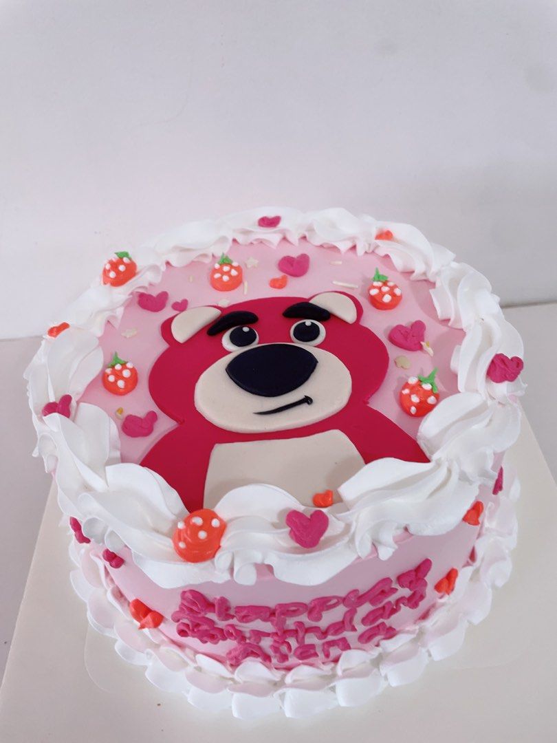 Lotso birthday cake, Food & Drinks, Homemade Bakes on Carousell