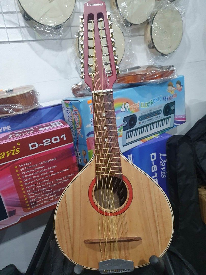 Lumanog Banduria Langka Wood with Free Bag and Pick, Hobbies & Toys ...