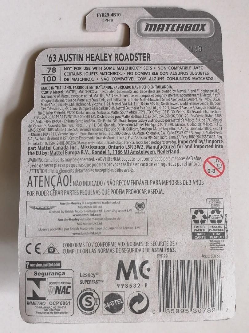 Matchbox 2019 MBX Off-Road '63 Austin Healey 3000 MK2 - Metalflake ...