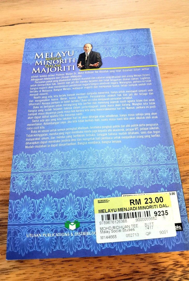 Melayu Menjadi Minoriti Dalam Majoriti Book Buku By Mohd Ridhuan Tee ...