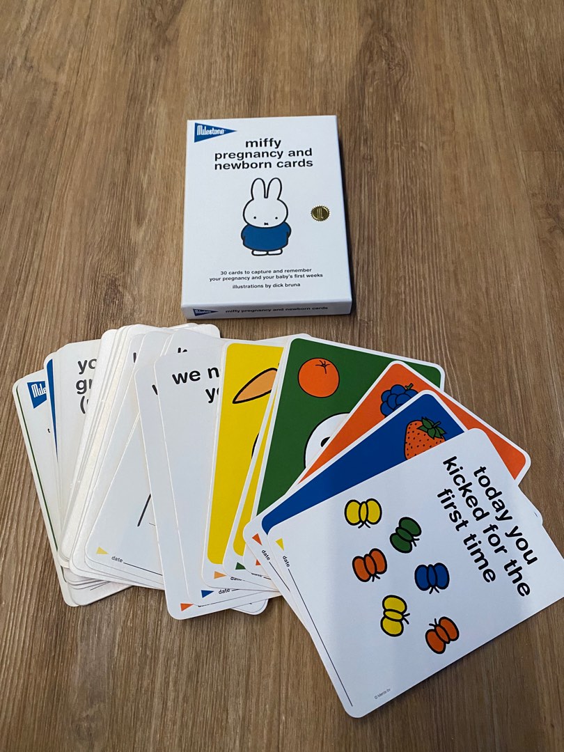 Milestone Miffy pregnancy and newborn cards, Babies & Kids, Maternity ...