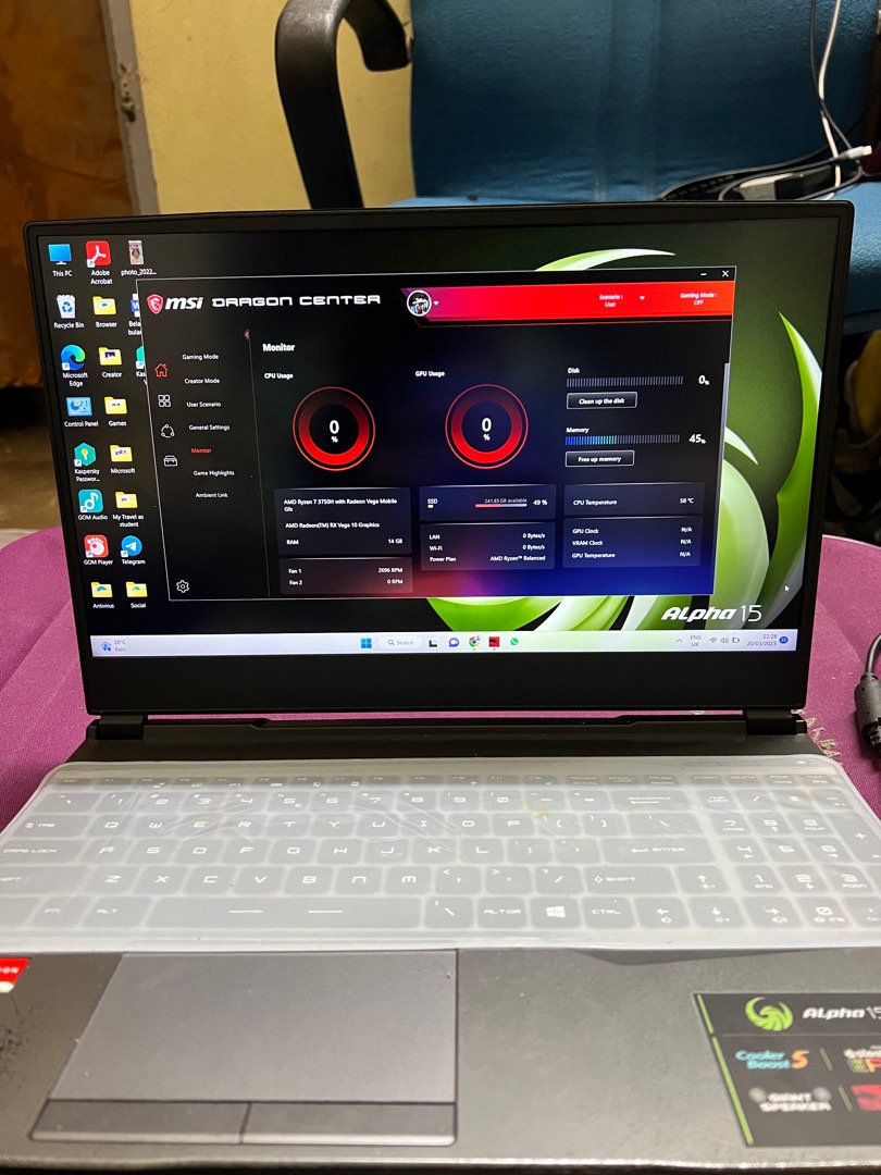 Msi Alpha15 A3ddk, Computers & Tech, Laptops & Notebooks on Carousell
