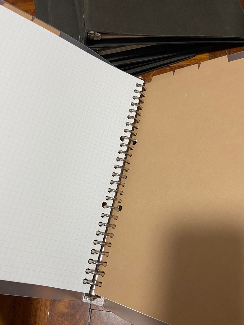 Muji B5 Plastic 26 ring binder on Carousell
