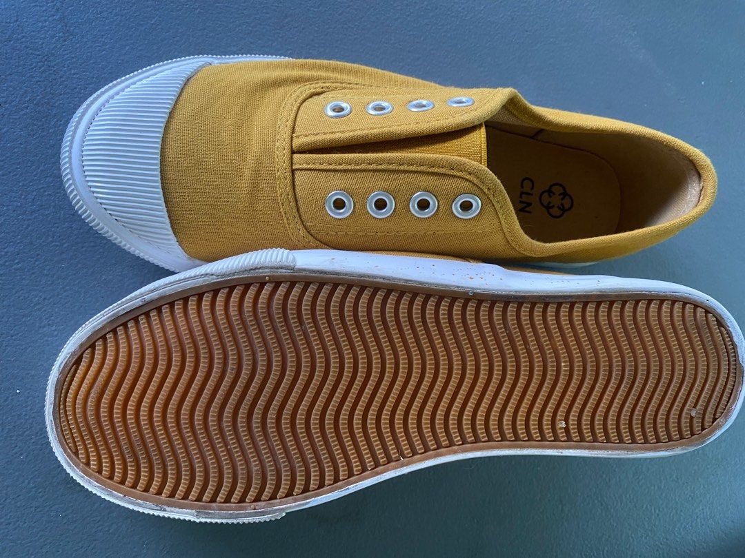 Mustard yellow slip on on Carousell