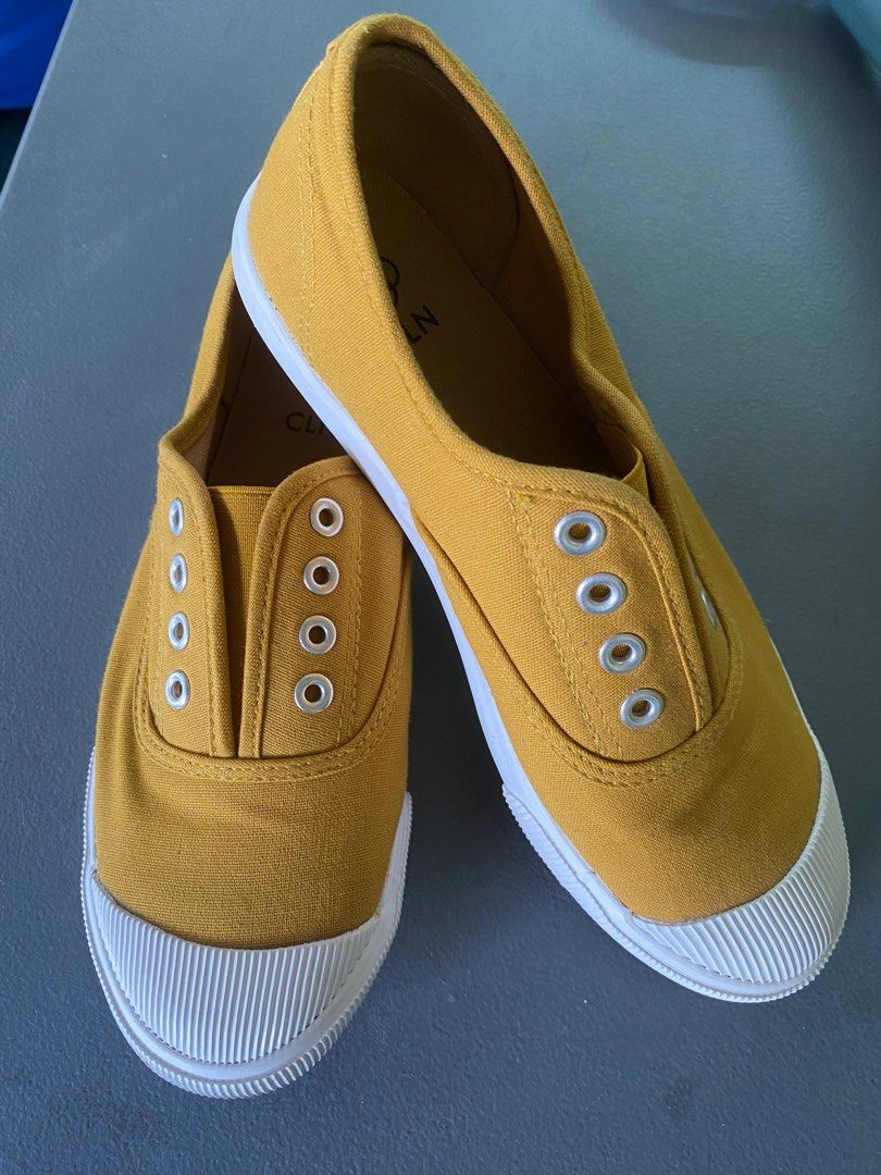 Mustard yellow slip on on Carousell