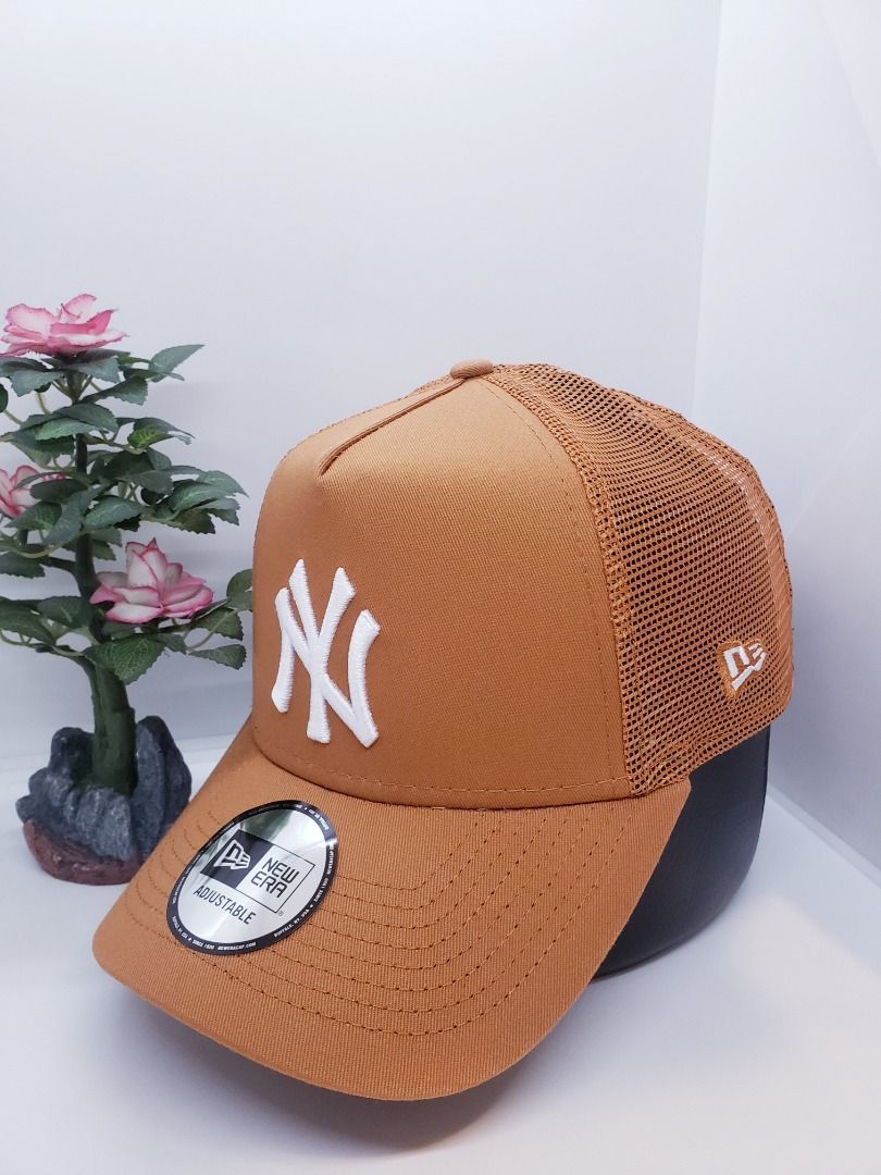New Era New York Yankees Brown A Frame Trucker Snapback Cap, Men's ...