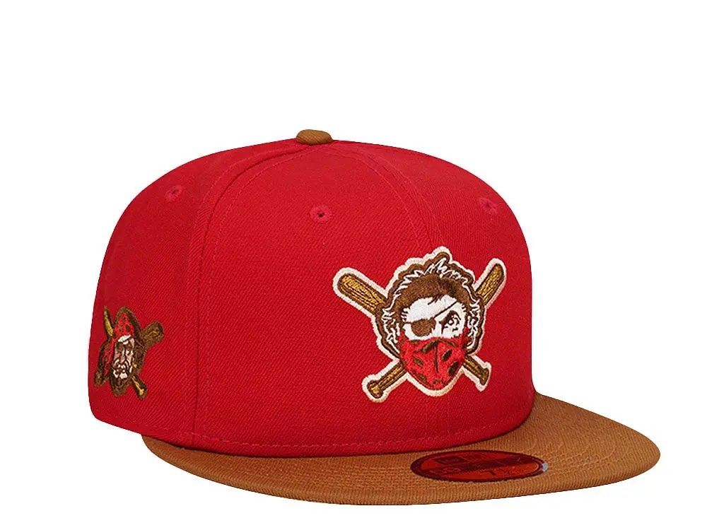 NEW ERA PITTSBURGH PIRATES MASKED PIRATE BOURBON PEACH PRIME TWO TONE ...