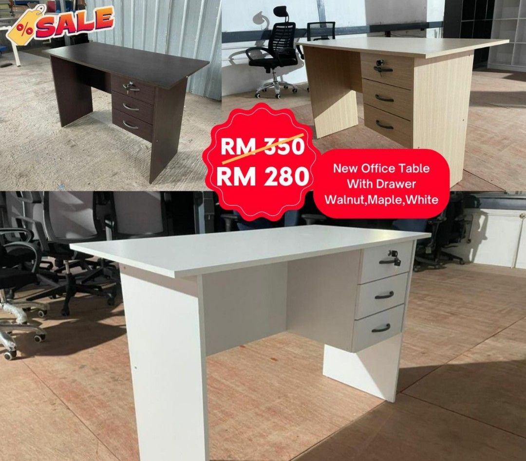 NEW OFFICE TABLE WITH DRAWER SUPER SALE !, Furniture & Home Living ...