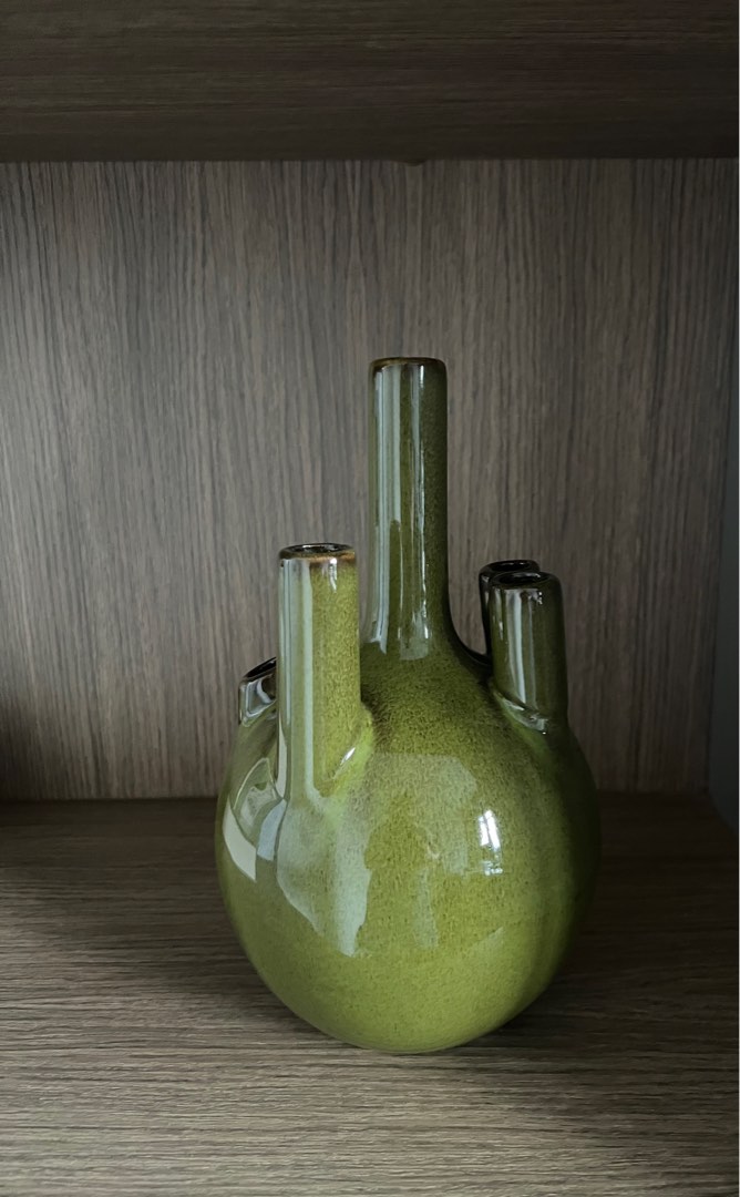 Nordic ceramic vase , nice green color, Furniture & Home Living, Home ...