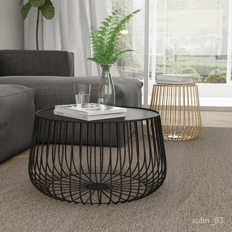 Nordic Iron Coffee Table Simple Modern Small Apartment Industrial Style ...