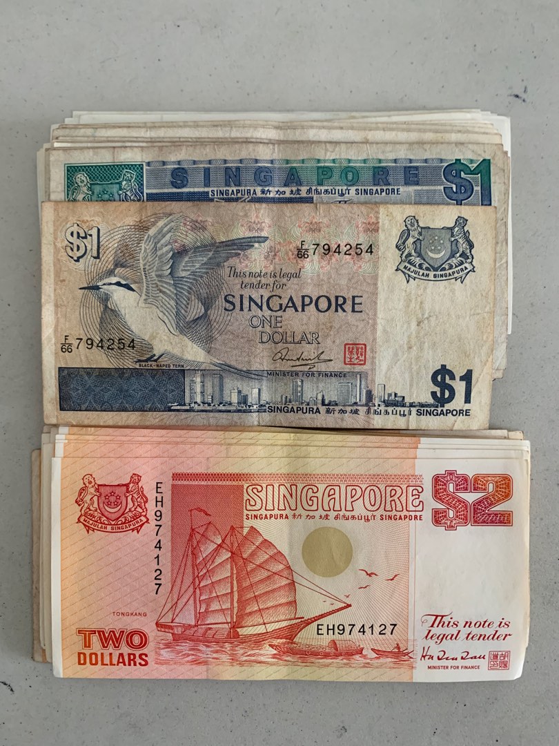 Old series $1 & $2 Singapore Notes, Hobbies & Toys, Memorabilia ...